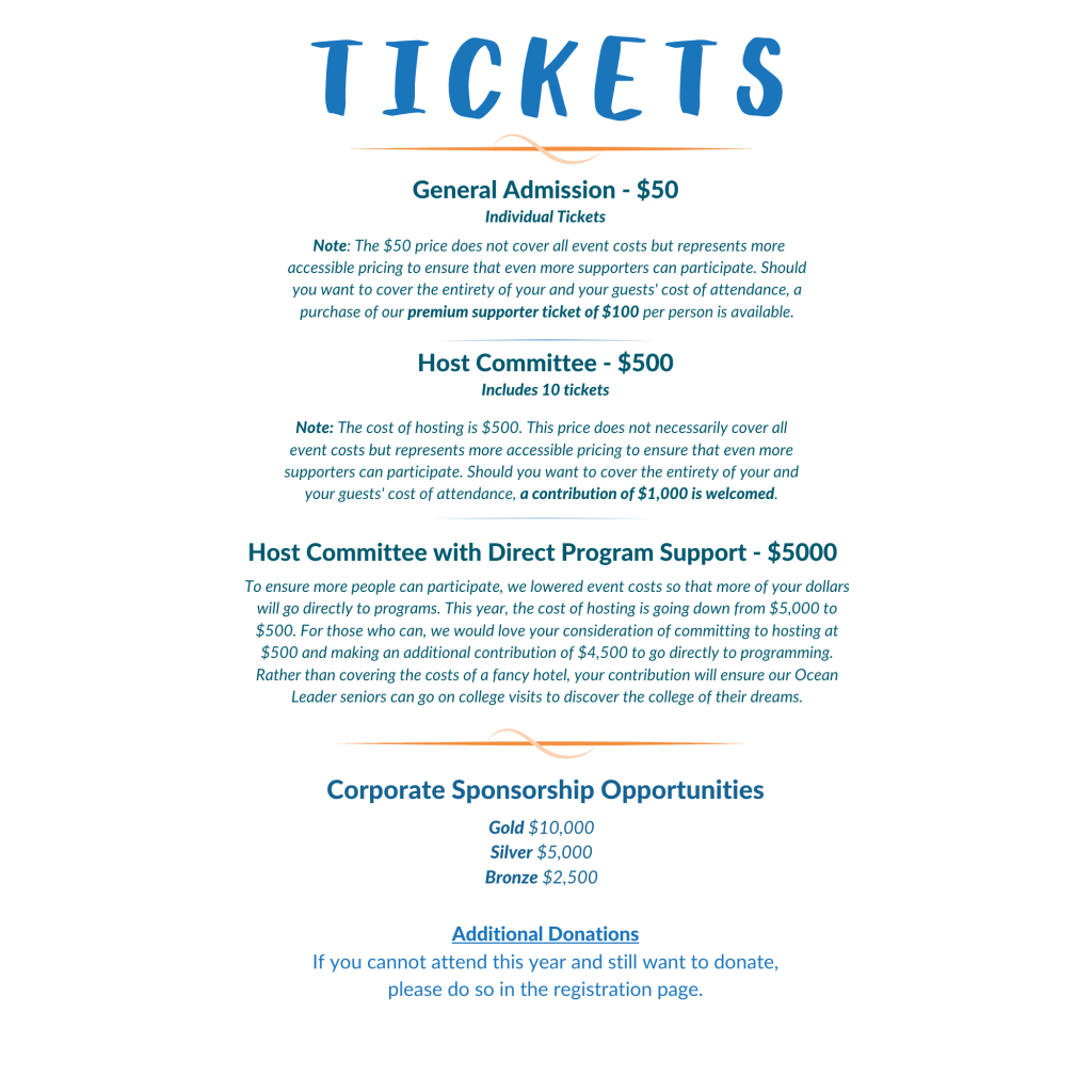 Splash Ticket Prices 2024 03 13 – Ocean Discovery Institute